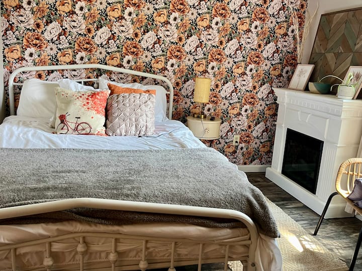 Fireplace Boho Queen Bedroom - Hamburg, NY