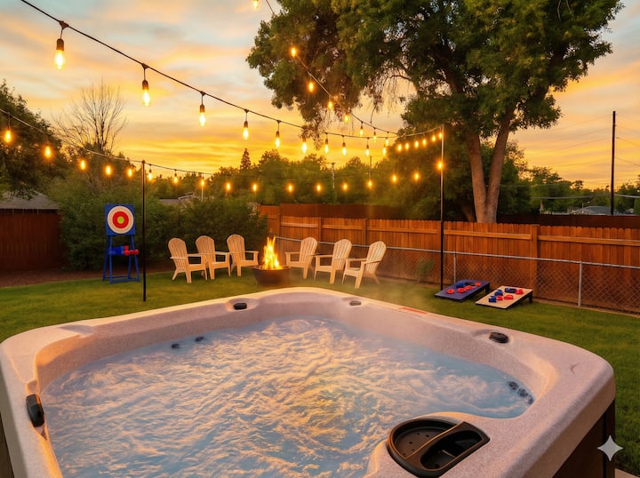 Modern Luxury Retreat: Hottub, Firepit, Gym+games - Golden, CO
