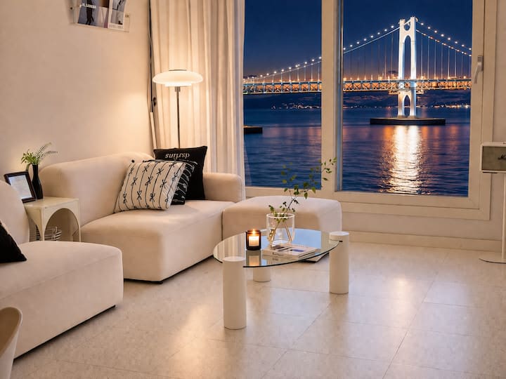 광안대교풀오션뷰,광안리해변가,얼음정수기, 감성숙소.힐링,호캉스,밀락더마켓,해수욕장,수변공원 - Busan