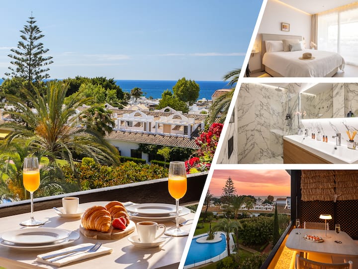 Sea View Golden Mile Suite • Pools • Beach 4 Min - Marbella