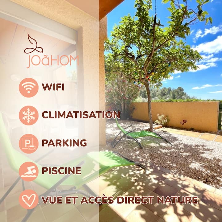 Appart Plain-pied 4pers - Piscine - Parking - Wifi - Étang de Leucate