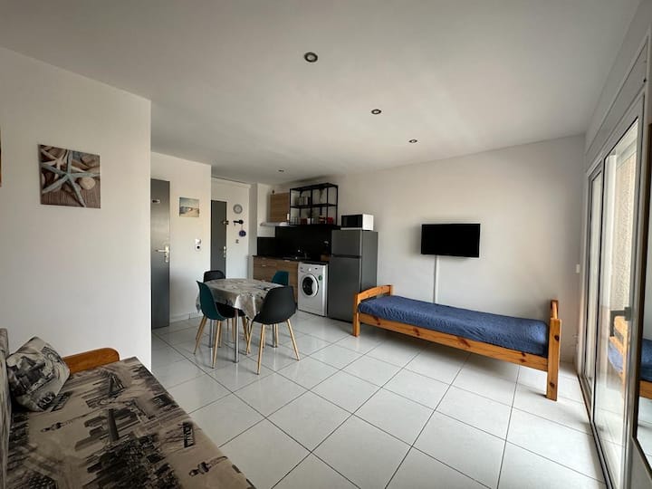 À 100m De La Plage Agréable Studio/clim - Saint-Cyprien