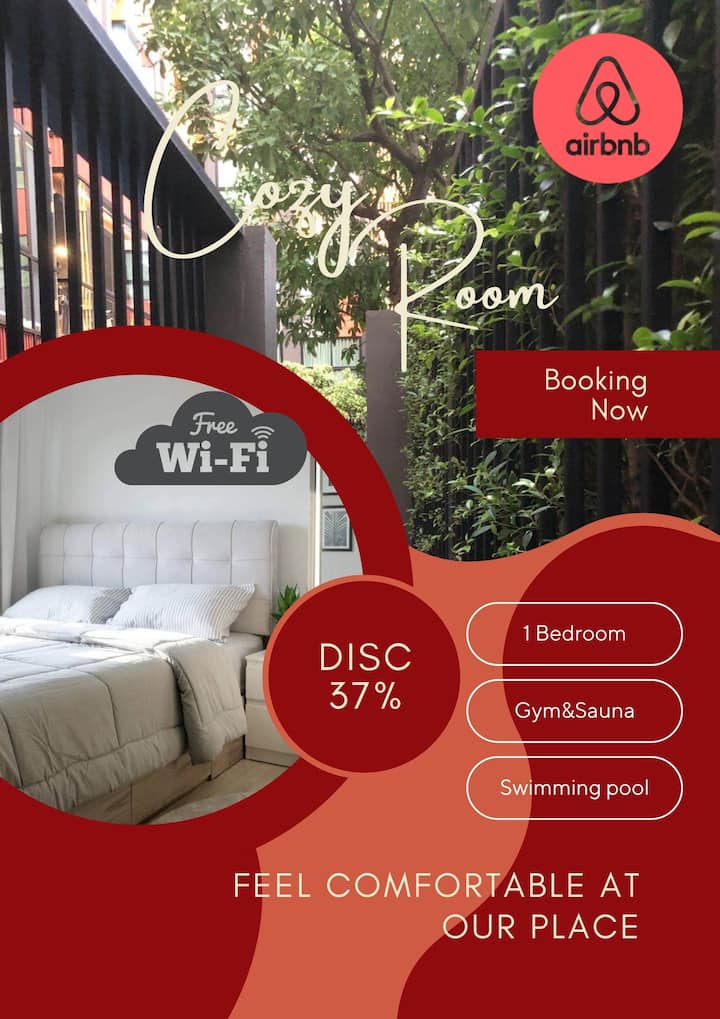 Monthly Rental Near Bts Bangchak & 7-11 Free Wifi - Bangkok