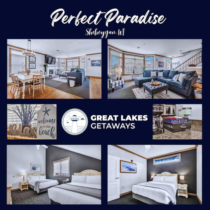 Perfect Paradise | 4br Lakeview Condo W/ Jacuzzi - South Shore Beach, WI