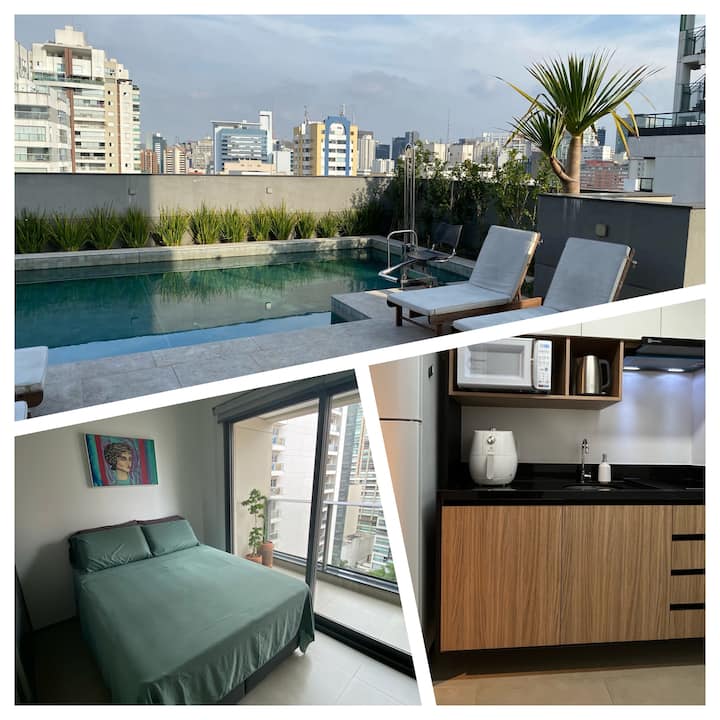 Studio Completo/piscina - São Paulo