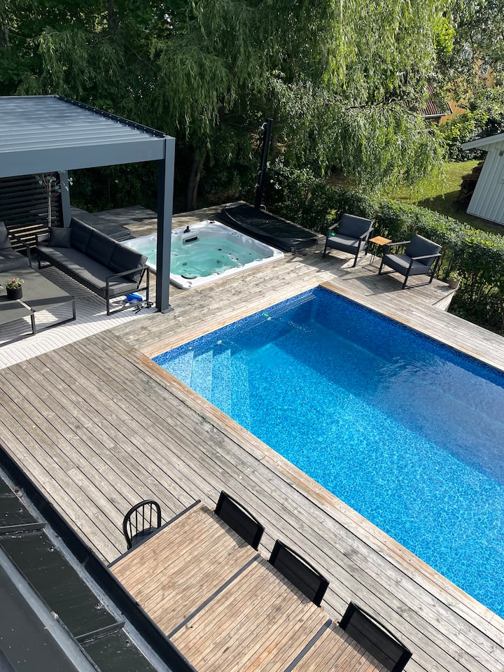 Hus Med Pool, Spa Och Havsutsikt - Åkersberga