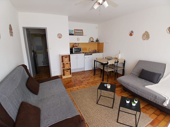 Cosy Studio 2mn Du Port Parking Balcon Wifi Clim - Six-Fours-les-Plages