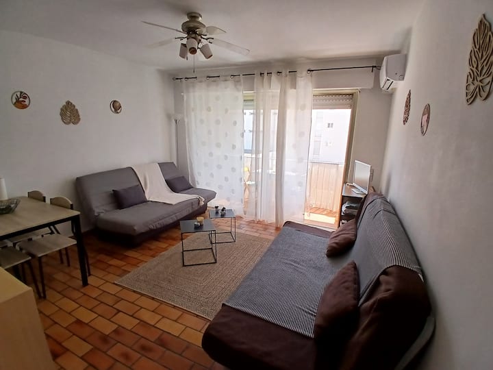 Cosy Studio 2mn Du Port Parking Balcon Wifi Clim - Six-Fours-les-Plages