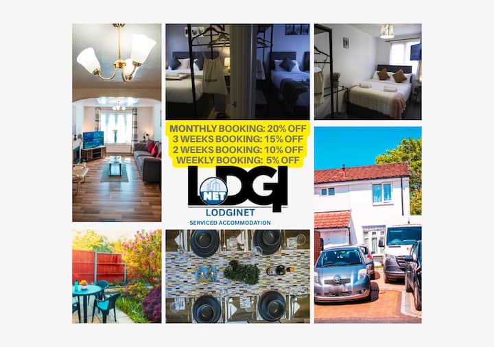 Spacious White House With Parking, Garden, Wi-fi - Telford