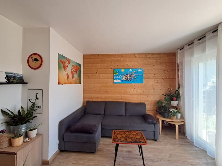 T2 Anglet Limite Biarritz, Terrasse & Parking - Biarritz