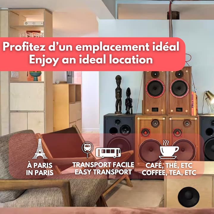 Appartement Stylé Avec Cour à Paris, Idéal Couple - Paris 11e Arrondissement