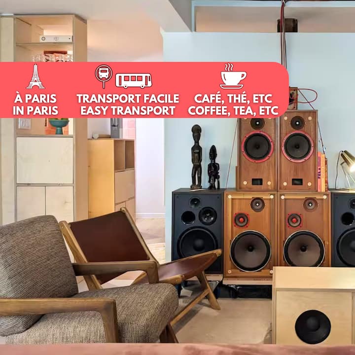 Appartement Stylé Avec Cour à Paris, Idéal Couple - Paris