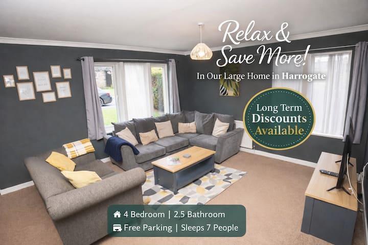 Spacious 4-bedroom Home With 7 Beds & 2.5 Baths - Harrogate
