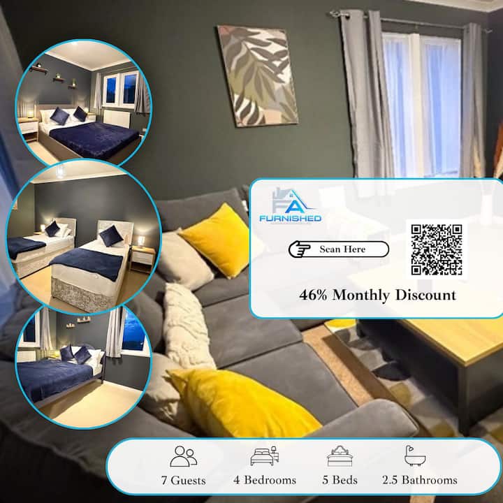 Spacious 4-bedroom Home With 5 Beds & 2.5 Baths - 하로게이트