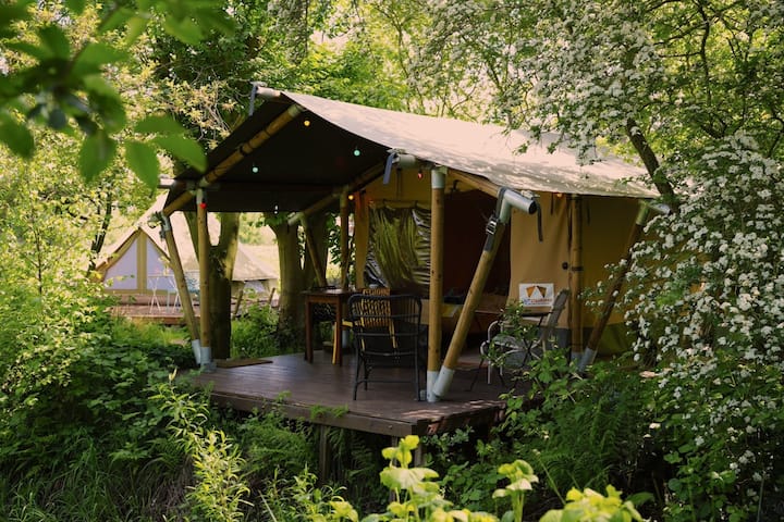 Safari Tent For 2 At The Pond - Groningen