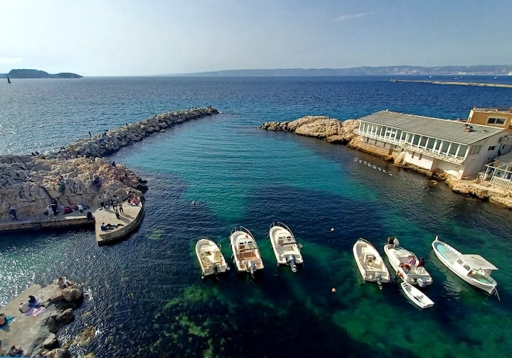 3p Calme Vallon Des Auffes - Balcon Vue Mer Et Pk - Marsella