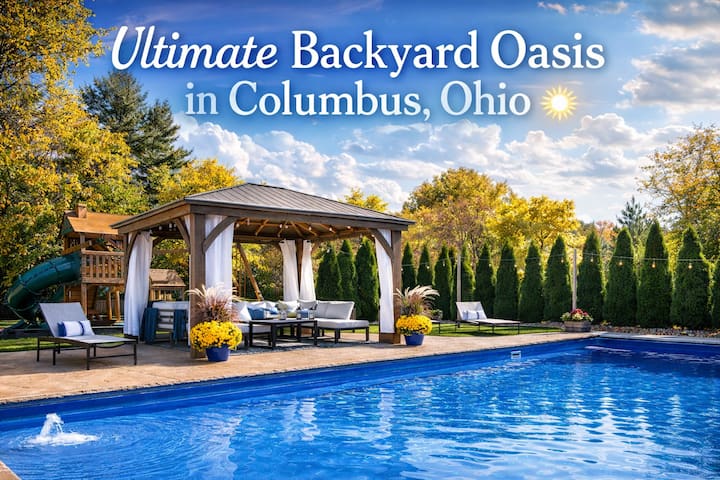 Pool & Hot Tub! -2 King Bed Suites -Private Oasis - Columbus Zoo and Aquarium, Powell