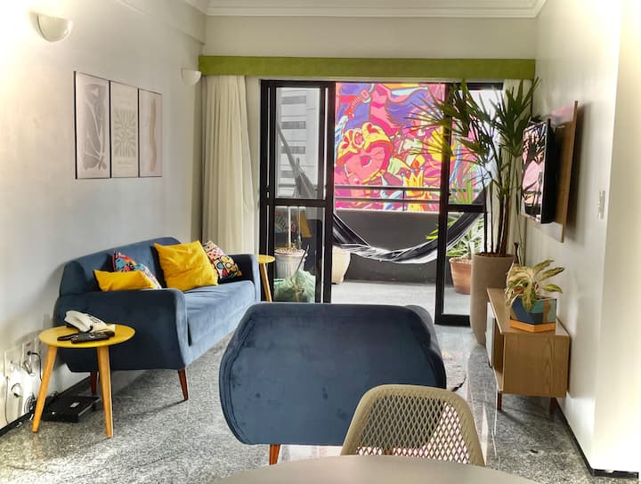 2qts • Varanda C/ Rede • Vista • 5min Da Beira-mar - Fortaleza