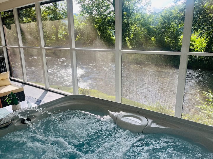 Hot Tub Soaking & Deep Creek Fishing - Bryson City, NC