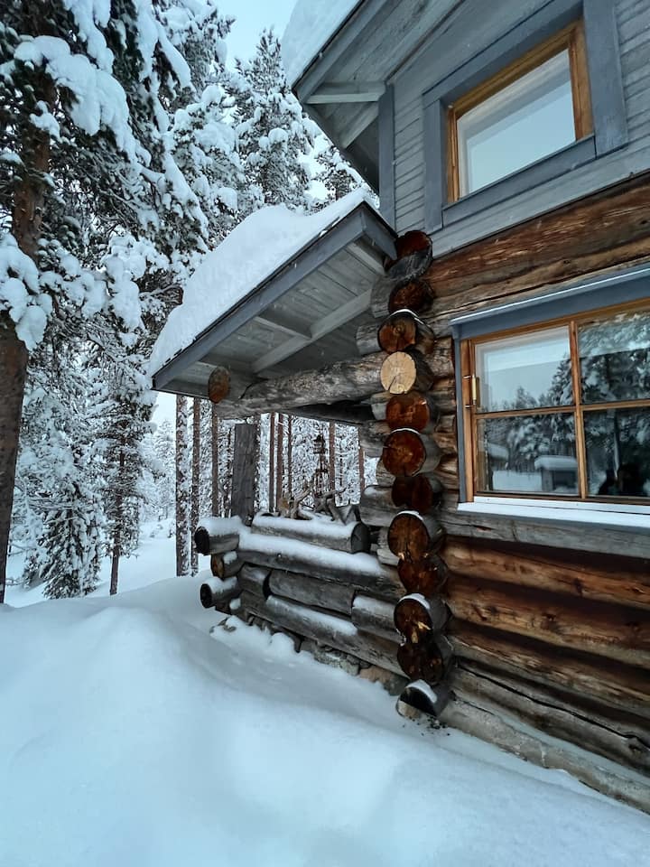 Traditional Log Apartment, Sauna, Wifi, 5 Adults - Laponia