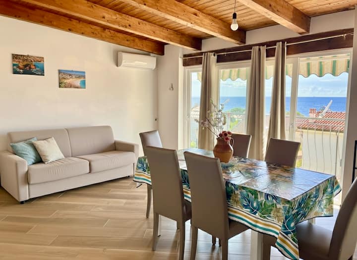 Holiday House Sea View 2 Bedrooms 2 Baths&parking - Castellabate