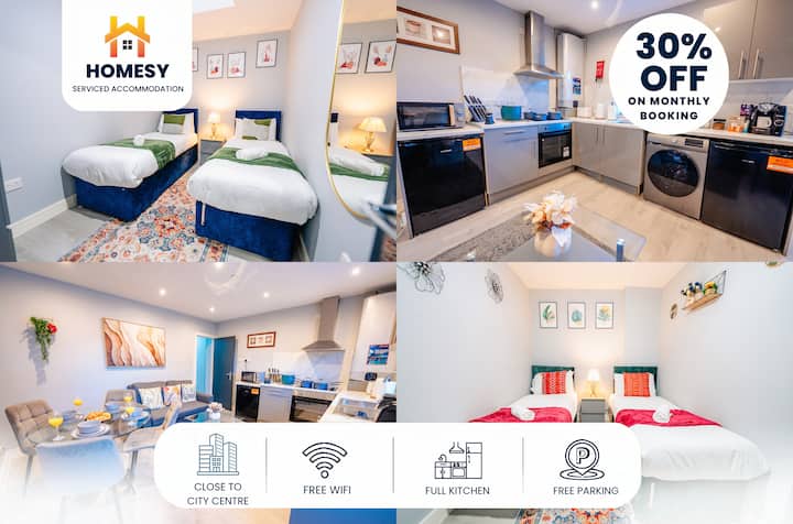City Centre Stay | 2br | Sleeps 5 | Parking - Cardiff