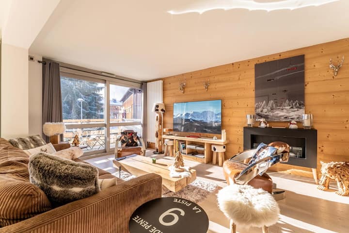 Modern Flat Ski In&out Téléphérique Rochebrune - Megève