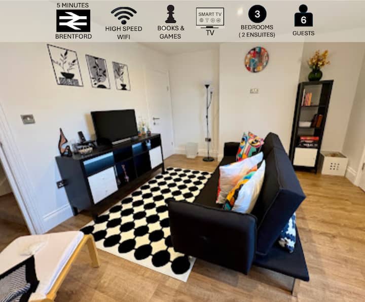 3 Bedroom Flat (2 Ensuites) Brentford/great London - 賓福特