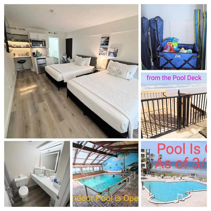 Oceanfront Beach Indoor &Outdoor Pools Beach Esstl - Daytona Beach, FL