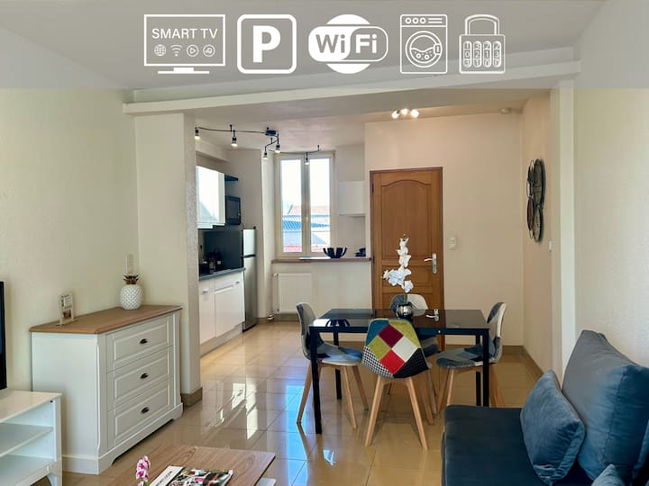 Superbe T2 Meublé, C-ville, Wifi, Gare 10mn à Pied - Montluçon