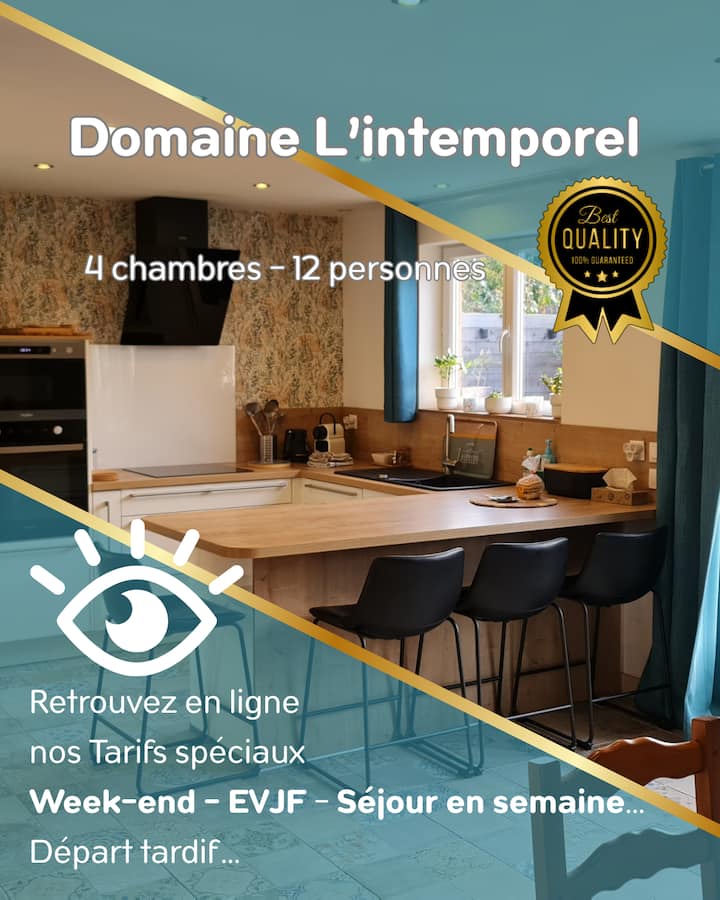 Grande Maison Confortable 4 Chambres, Proche Lille - Nord