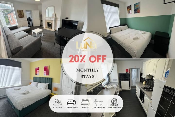 Well-located 3br Home • Sleeps 6 • Peaceful Area - Gateshead
