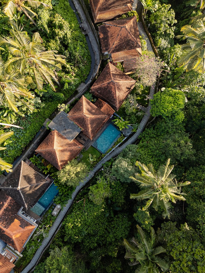 Unique 3br Wooden Villa •Ubud Center •Private Pool - Ubud
