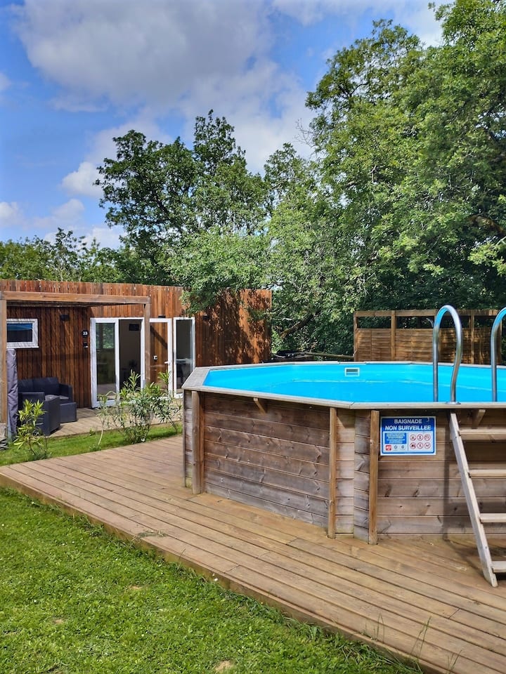 Chalet De Charme Avec Piscine Et Spa Privatif - Gers