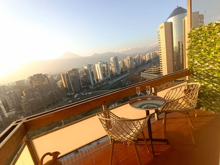 Apto 92m² Vista Panorámica Frente A Hotel Mandarin - Santiago