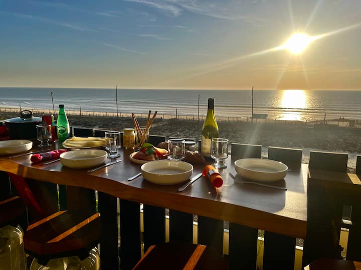 "Reveil Face Aux Vagues" Pour 6 Personnes Manahere - Lacanau Océan