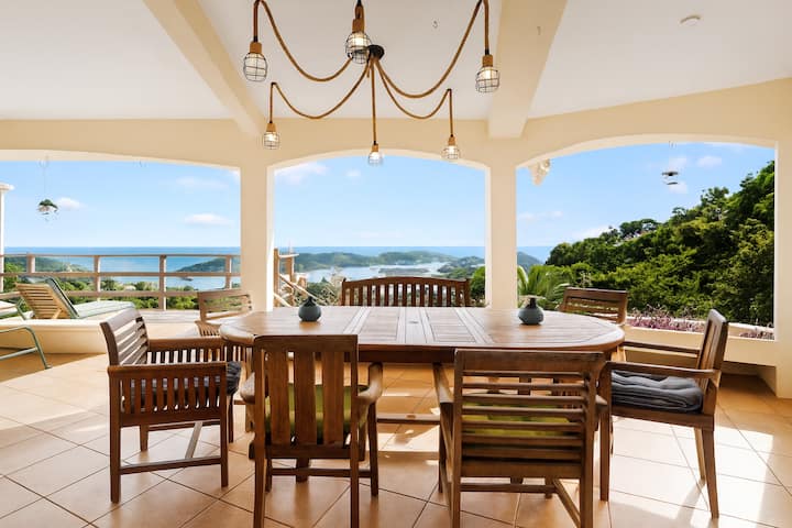 Palmpoolvilla | Luxury Ocean View 4 En-suite Beds - Saint Thomas