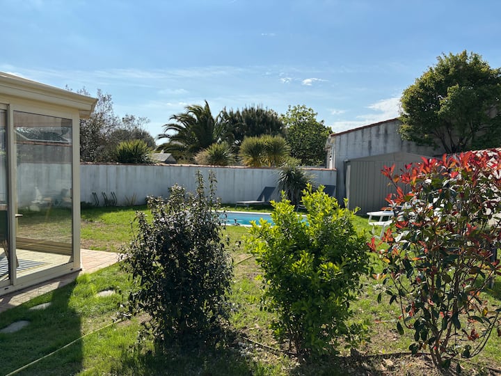 Villa Véranda Et Piscine,  Port Et Plage à Pieds - La Flotte