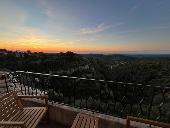 Charmant Studio Avec Balcon Et Vue Mer Panoramique - Saint Paul de Vence