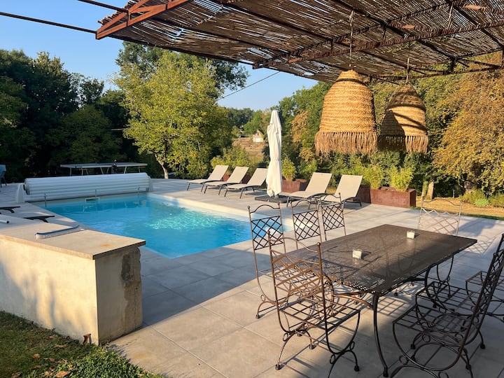 Authentique Grange Rénovée 8 Pers Piscine/jacuzzi - Lot