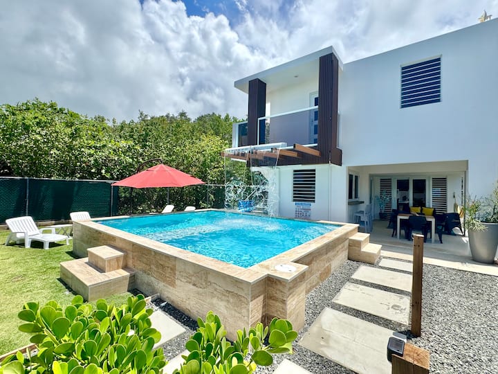 Beach Vibes: Pool W. Waterfall, Beach By El Yunque - Puerto Rico