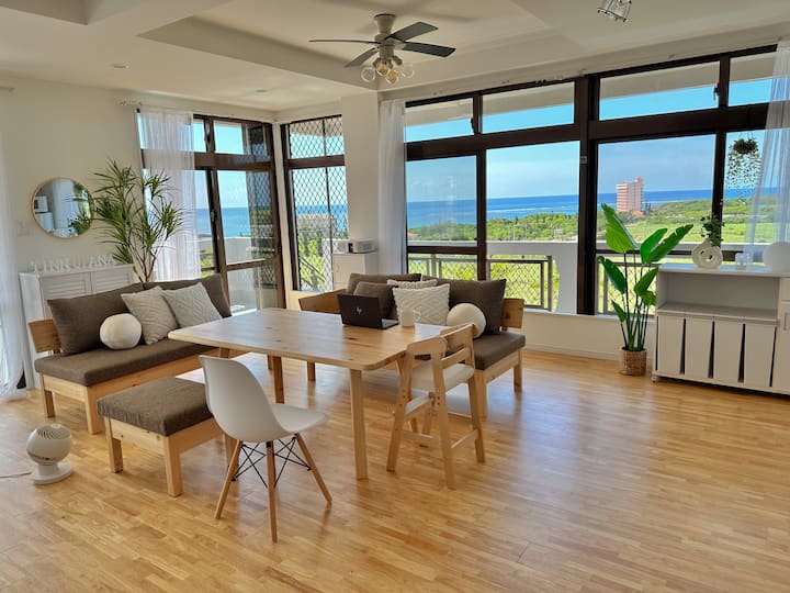 【車付き】海まで徒歩7分。冬もジャグジーで満喫！絶景オーシャンビューの子連れ最強宿で贅沢な島時間を。 - 