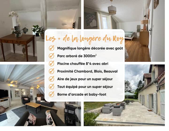 Longère Du Roy Avec Piscine, Baby, Parc, Rivière - Bracieux