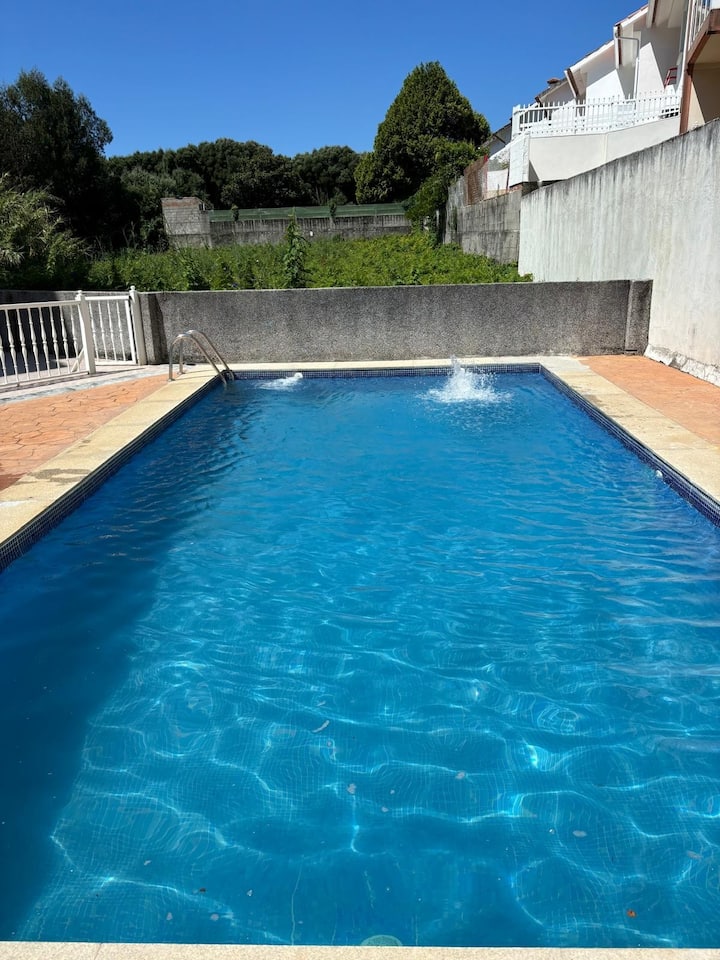 Apartamento 5mn. De La Playa Con Piscina Y Garaje - Portonovo