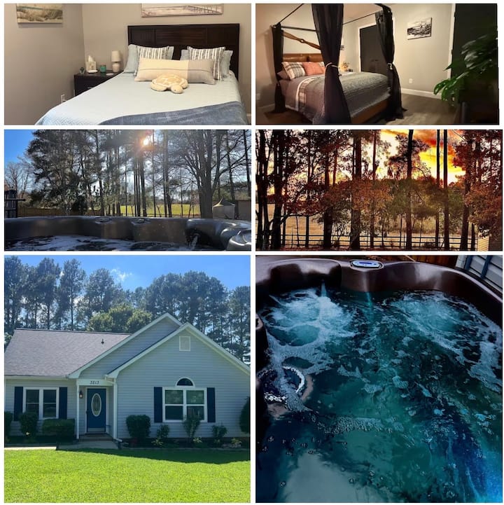 Petals & Pines | Hot Tub & Fire Pit Near Charlotte - Monroe