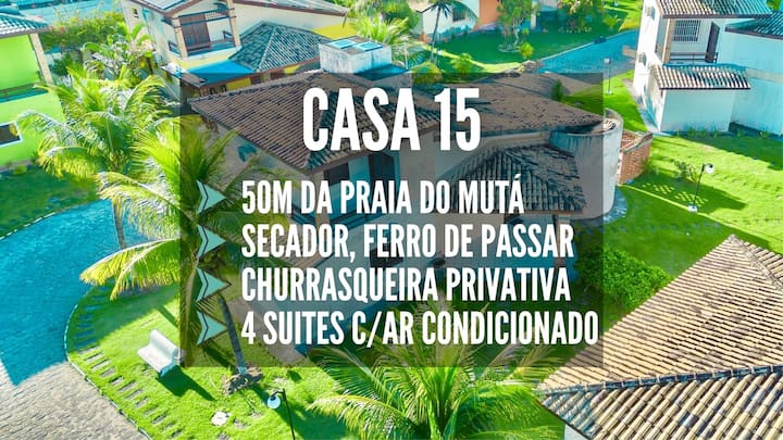 Csp15: 50m Da Praia Do Mutá, 4 Suítes C/ar - Bahía