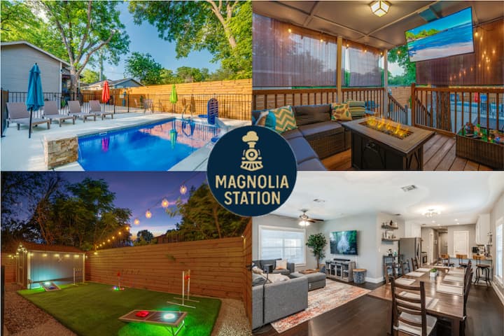 Magnolia Station: Heated Pool! Family Fun Dt! - San Antonio