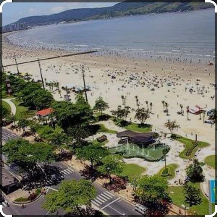 Em Frente A Praia C/garagem, Completo! Top Top! - Santos