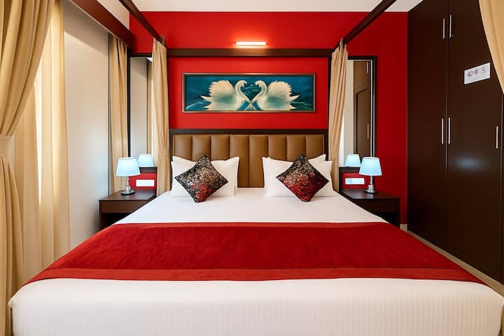 Poolview Retreat 1bhk / Large Pools/sauna/jacuzzi - Goa