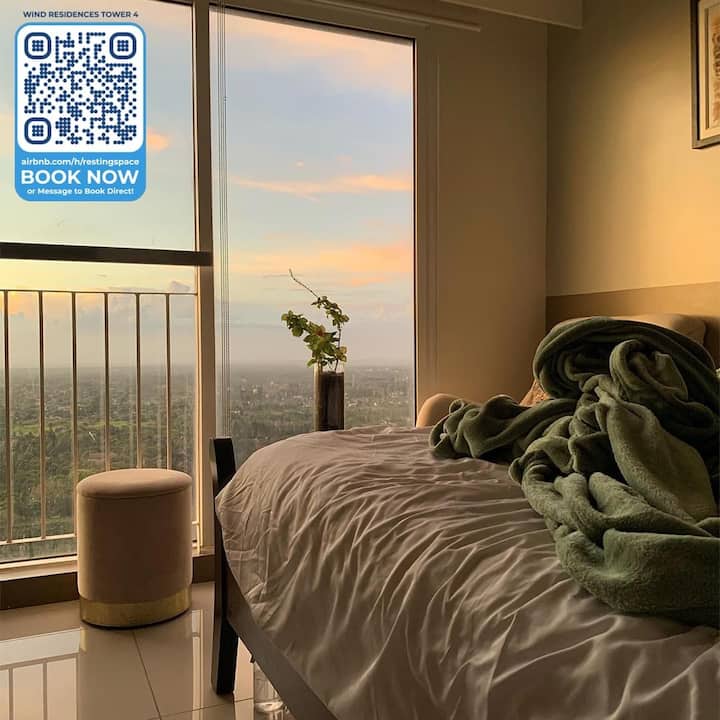 Restful Staycation–freeparking Ps4 @23f Smdc/wind - Tagaytay